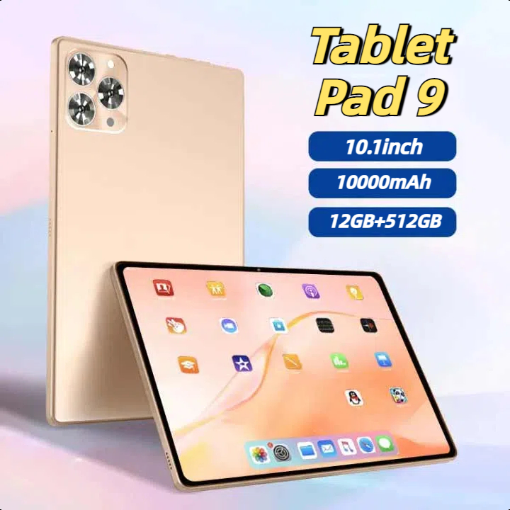 Jual Tablet PC PAD 9 10.1-inch HD large screen 12GB+512GB RAM 10000 mAh ...