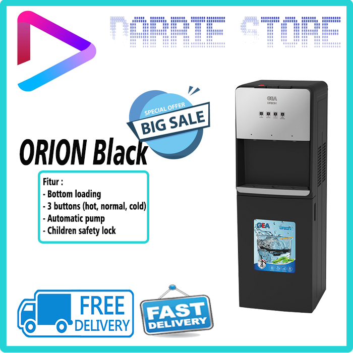 Jual GEA Dispenser ORION BLACK Galon Bawah Kompresor HITAM | Shopee ...