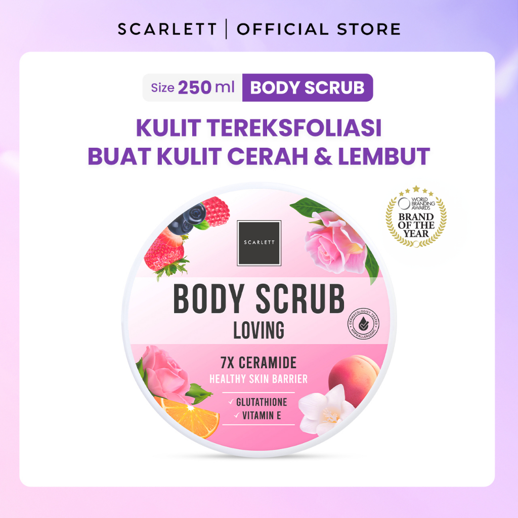 Jual Scarlett Whitening Loving Body Scrub - Lulur Scrub for Lightening ...