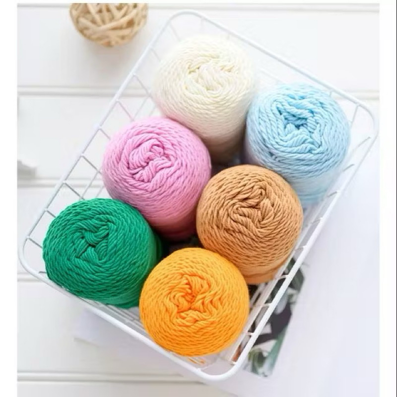 Jual Benang Rajut Katun Rainbow Cake Polos / Rainbow Cake Yarn | Shopee ...