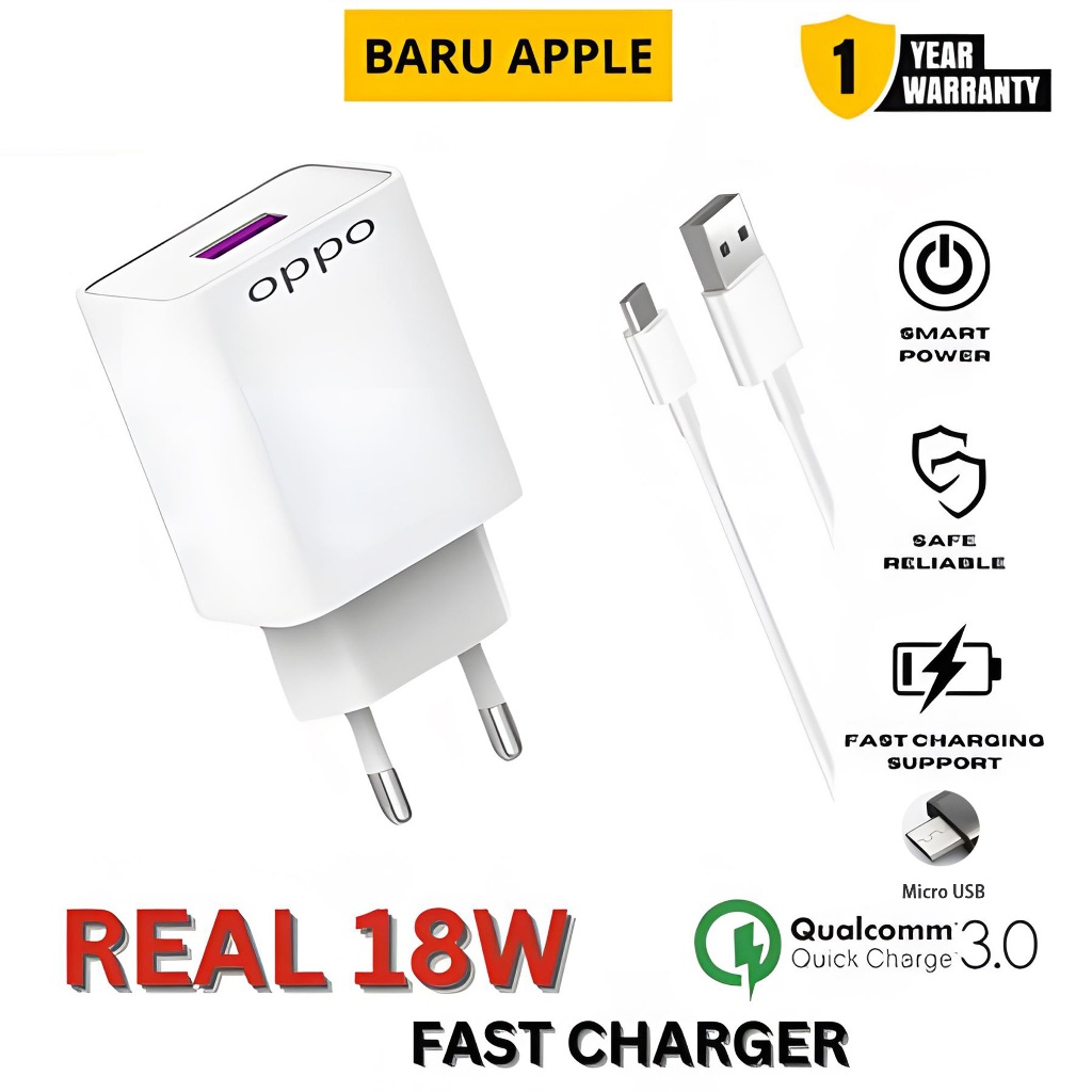 Jual Adaptor Kepala Charger KABEL DATA MICRO Fast Charging For Xiaomi Vivo Oppo Quick 40W ...