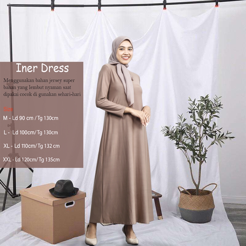 Jual Gamis Polos | Iner Tangan Panjang | Home Dres | Gamis Jersey ...