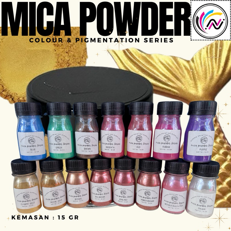 Jual [𝗡𝗜𝗡𝗜𝗟𝗜𝗠] 𝟭𝟱 𝗚𝗥 𝗕𝗨𝗕𝗨𝗞 𝗠𝗜𝗞𝗔 Bubuk Metalik Metalic Mica Powder Kilap ...