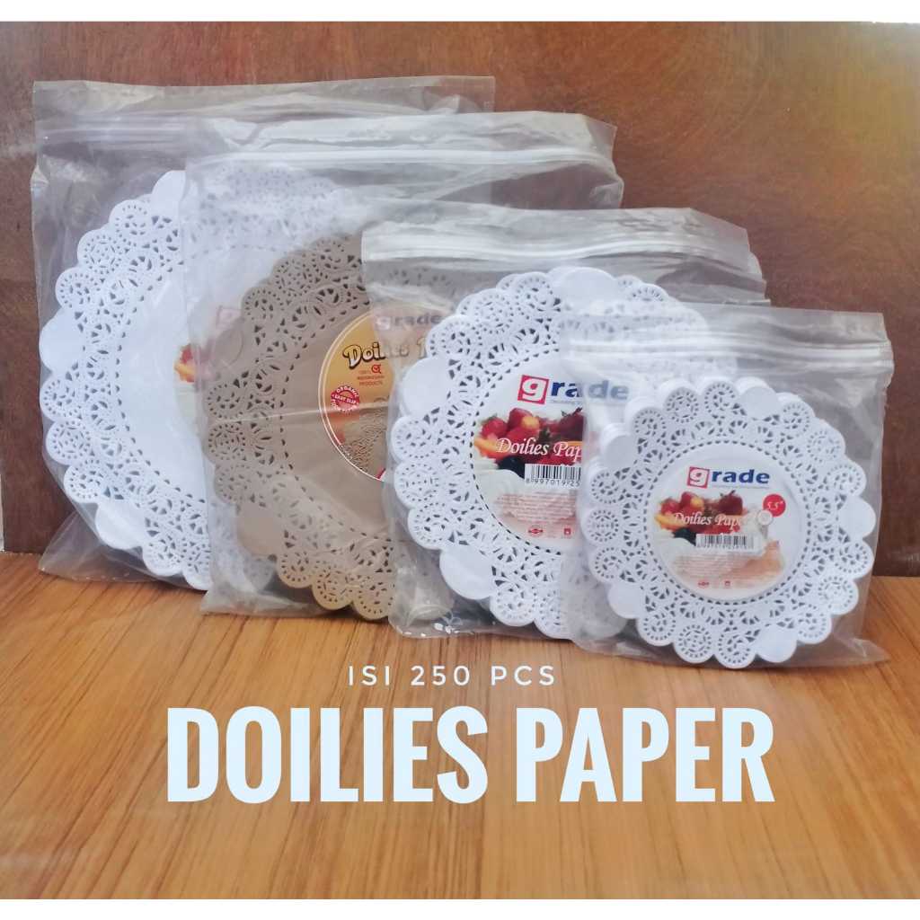 Jual Grade Doilies Paper Putih dan Coklat Ukuran Kertas Renda Alas Kue Putih Dolis Dolies Paper ...