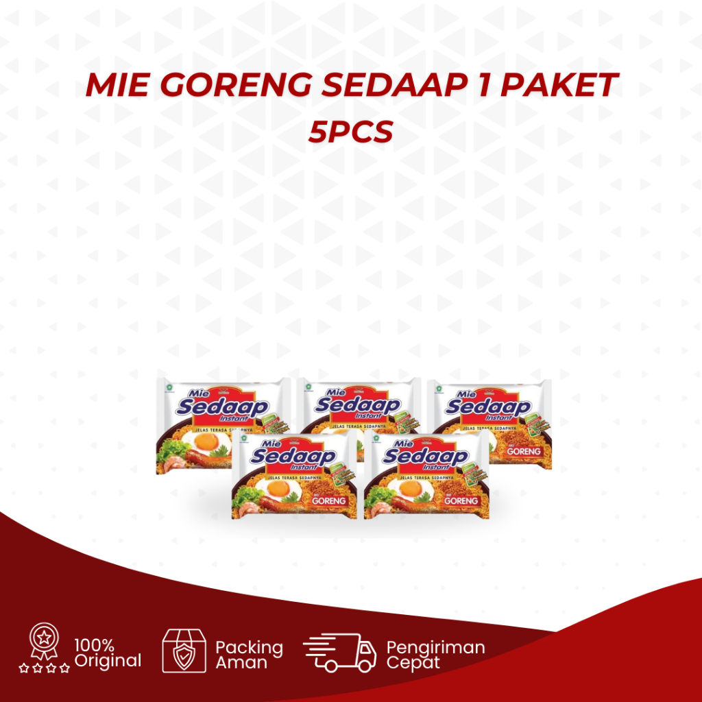 Jual Mie Sedaap Goreng Original 1 Paket ( 5pcs ) | Shopee Indonesia