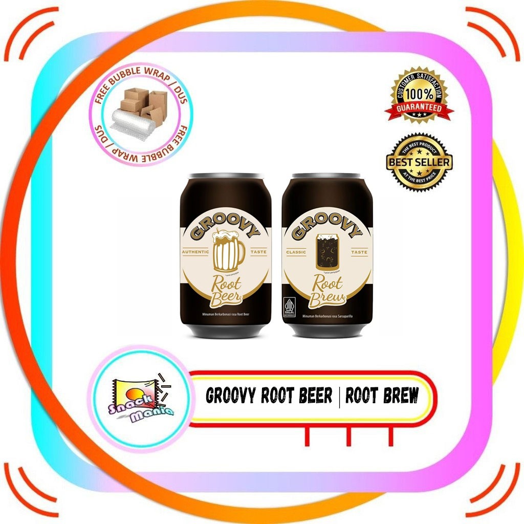 Jual Groovy Soda Root Beer Root Beer | Root Brew ~ 330 ML | Shopee ...