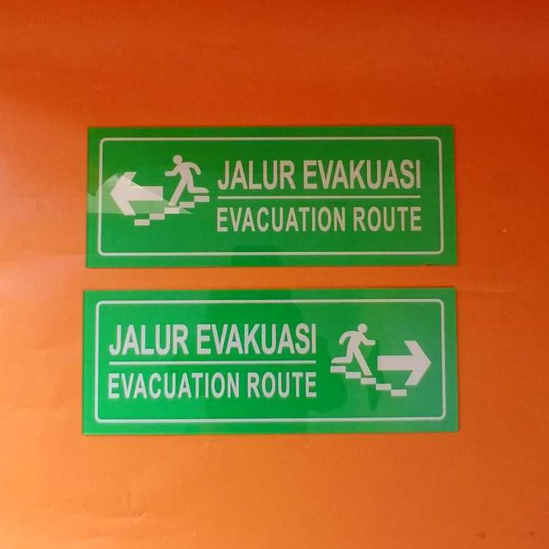 Jual Rambu Akrilik Evakuasi Tangga / Akrilik Jalur Evakuasi Tangga ...