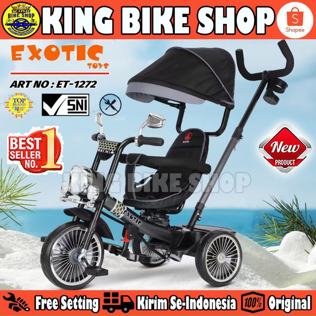 Jual Sepeda Anak Roda Tiga ET 1272 Tricycle Bike Kursi Dua Arah ...