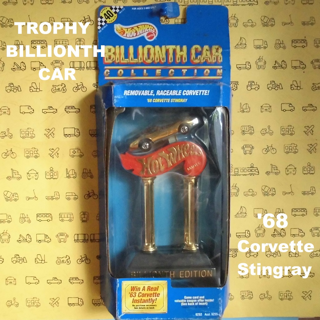 Jual Hot Wheels 1990 Billionth Car Collection Trophy '68 Corvette ...