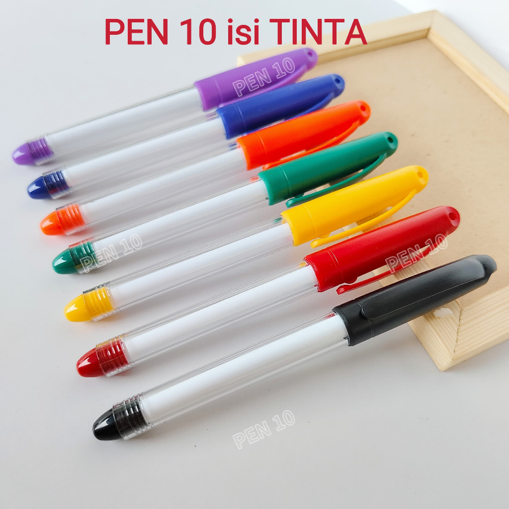 Jual Pen 10 / Pen Plastik isi Tinta / Pen Plastik / Pulpen Plastik ...