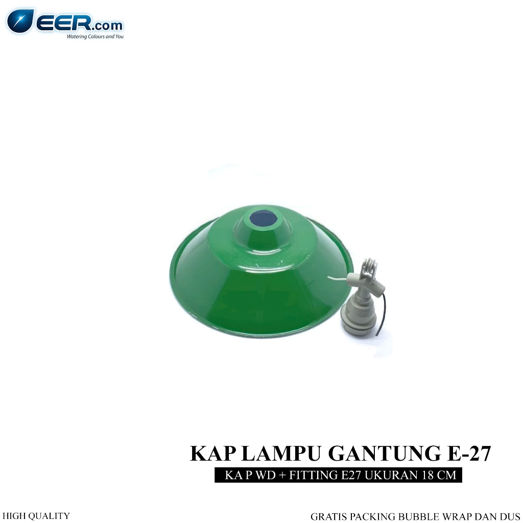 Jual KAP LAMPU GANTUNG KECIL / KAP LAMPU JALAN / KAP WD + FITTING GANTUNG E27 uk 18cm | Shopee ...