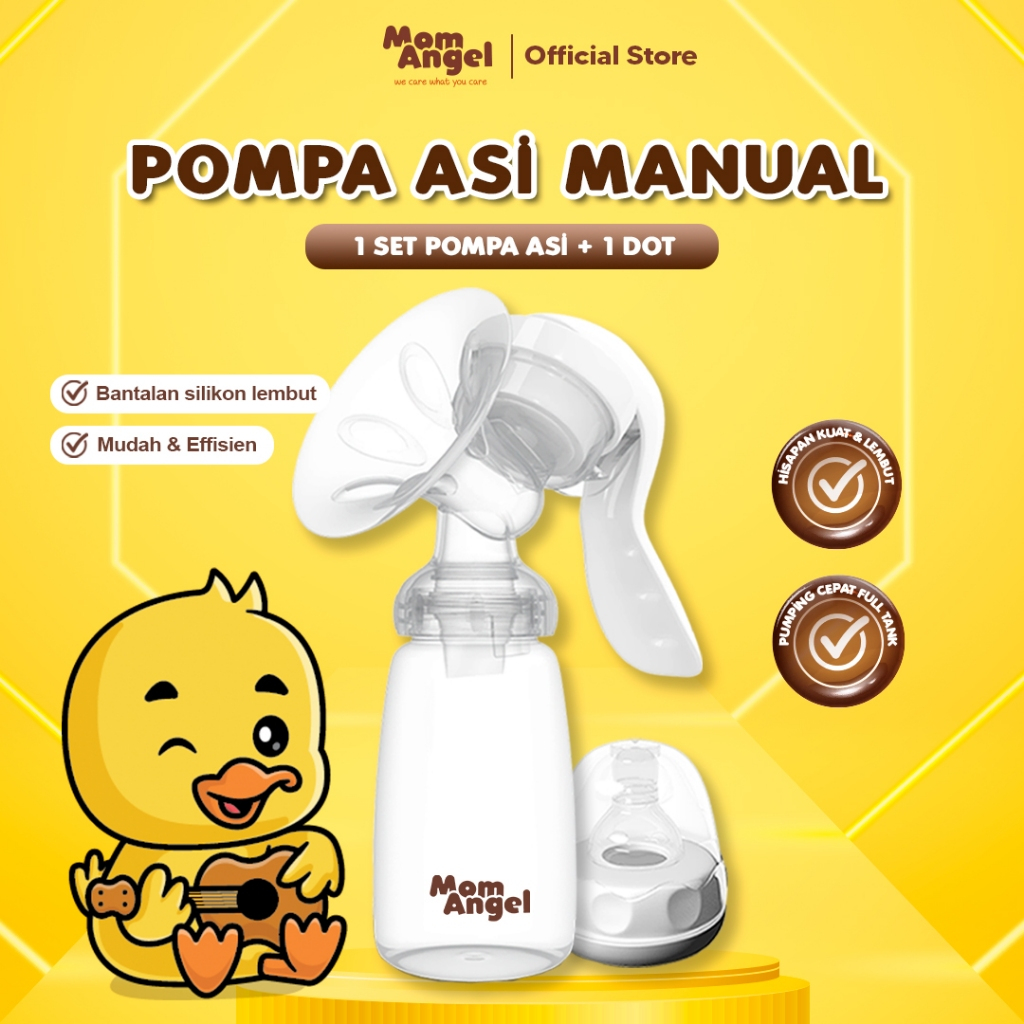 Jual MOM ANGEL Pompa ASI Manual Breast Pump Botol Dot Susu Bayi Hand ...