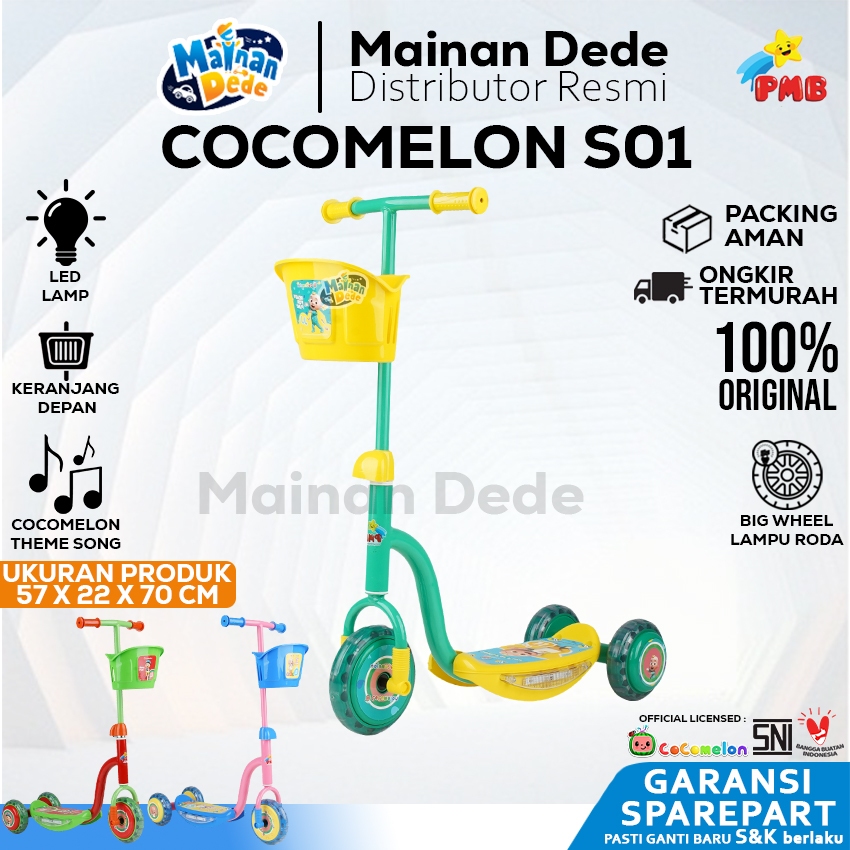 Jual SCOOTER ANAK PMB S01 COCOMELON SERIES OFFICIAL LICENSED PRODUCT BY ...