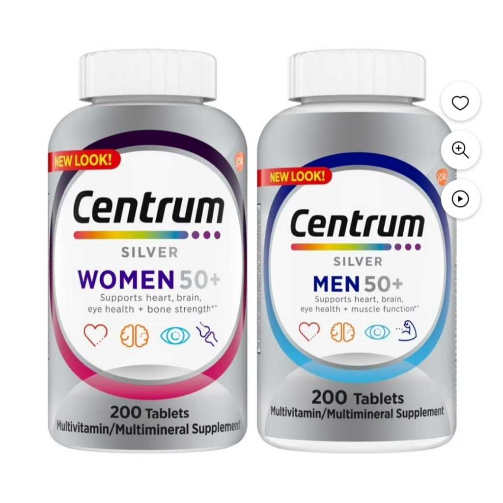 Jual Centrum Silver Women 50+ 200 Tab Multivitamin Wanita - Made USA ...
