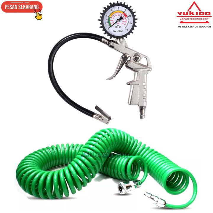 Jual PAKET INFLATOR & SELANG RECOIL 12M Alat Pengisi Angin Ban / Air ...