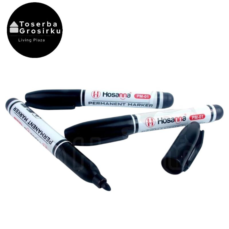 Jual Spidol Hitam Permanent / Spidol Hosanna hitam (TG) | Shopee Indonesia