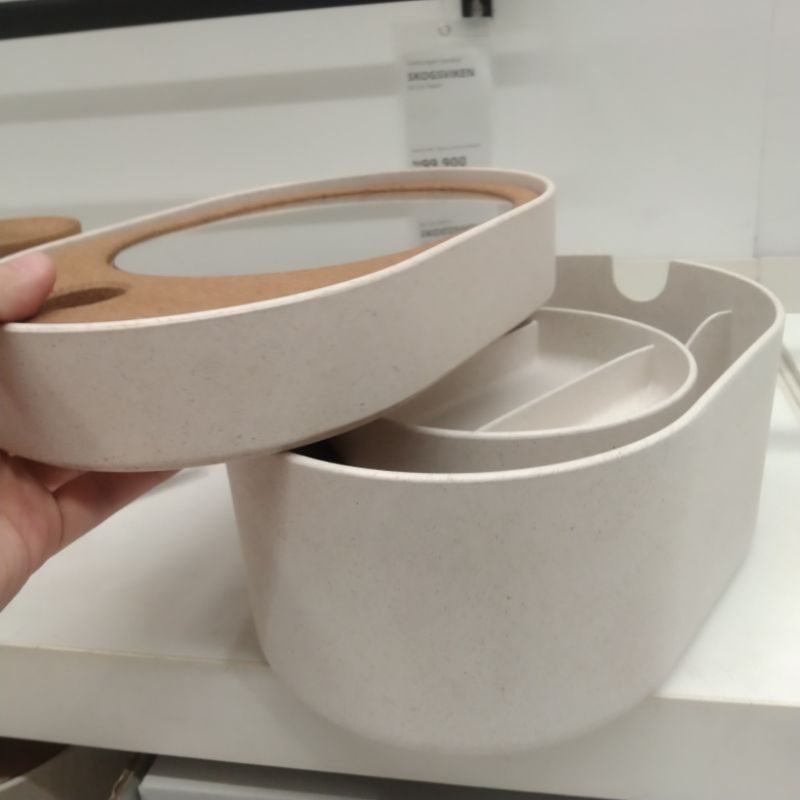 Jual IKEA SAXBORGA kotak perhiasan dengan tutup cermin makeup jewellery ...