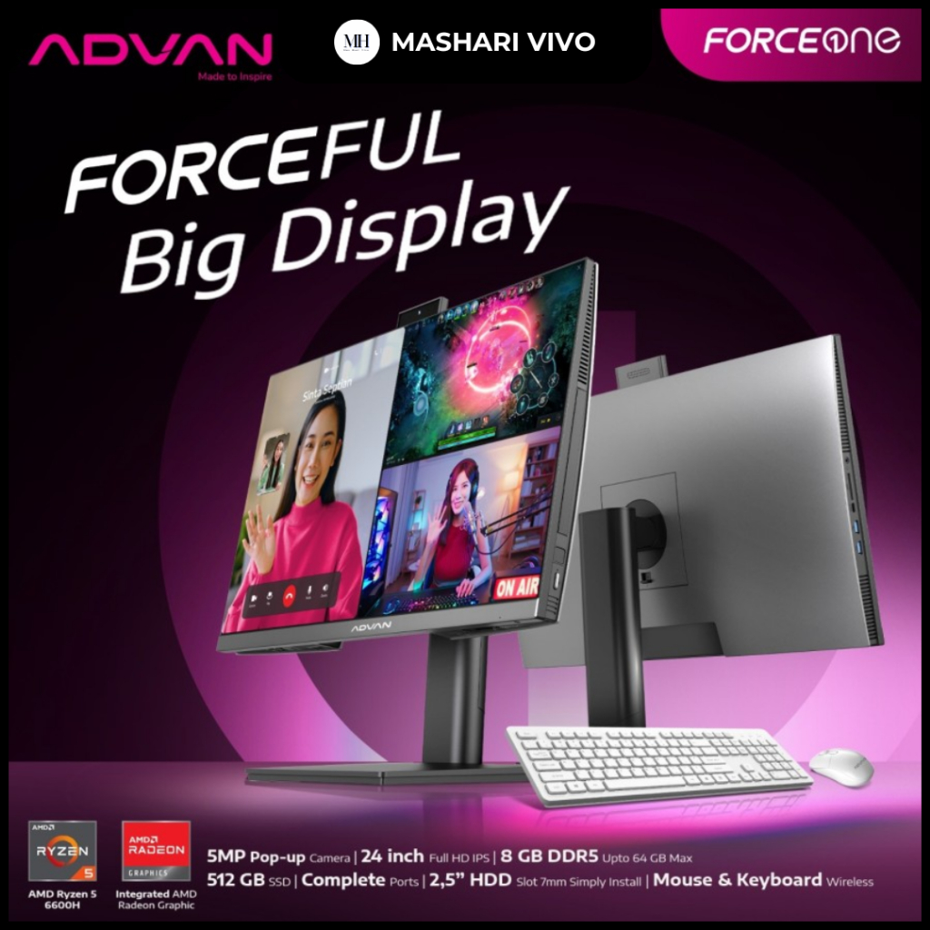 Jual Advan Force One All In One PC AIO OnePC AMD/INTEL | Ryzen 5 6600H ...