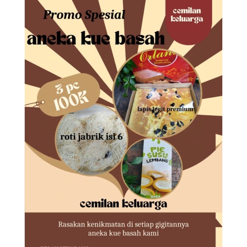 Jual PROMO ANEKA KUE BASAH ISI 3 100K | Shopee Indonesia