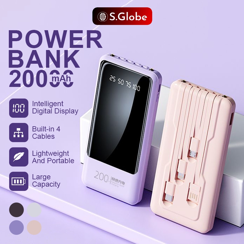 Jual Portable 10000mah Powerbank Battery Display Multi Ports Power Bank ...