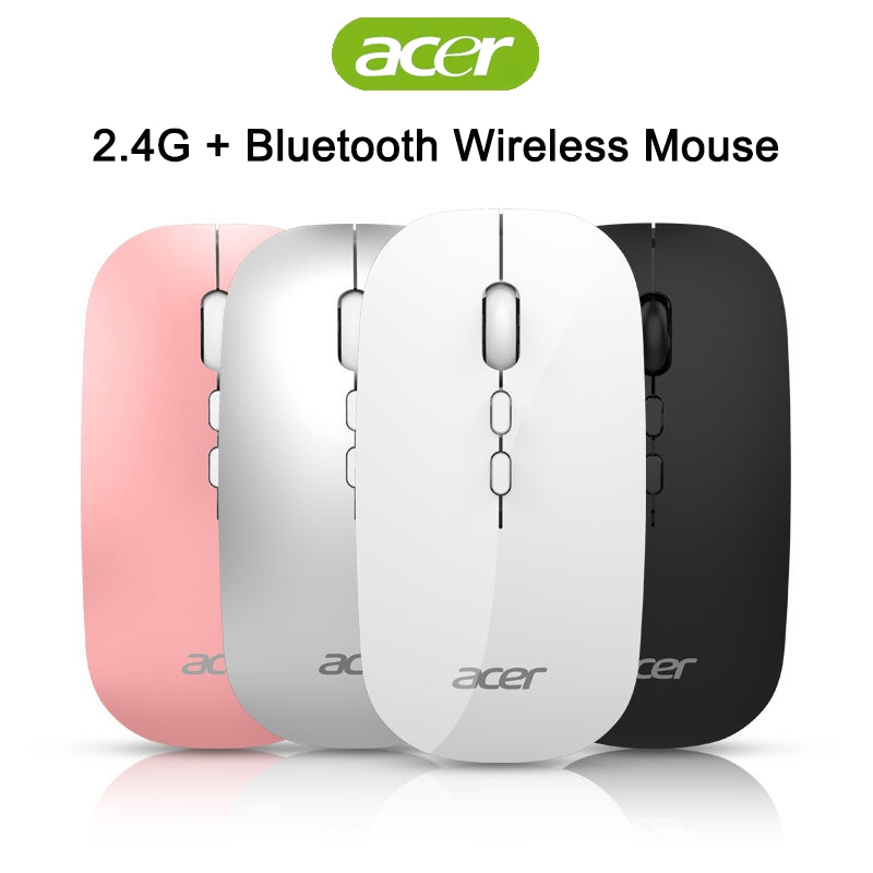 Jual Acer Wireless Bluetooth Mouse 2.4G & Bluetooth Silent Mice ...