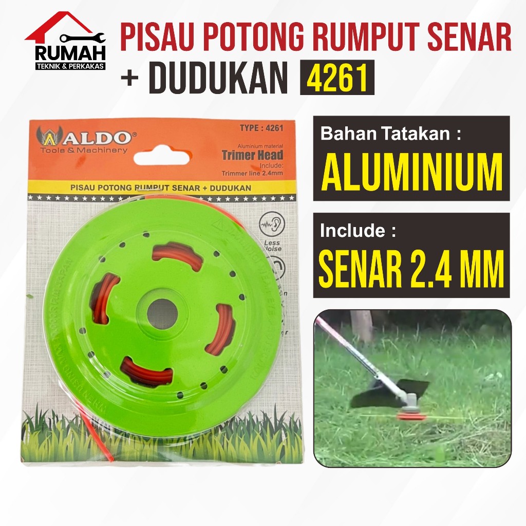Jual PISAU POTONG RUMPUT SENAR + TATAKAN 4261 (2,4mm) / piringan ...