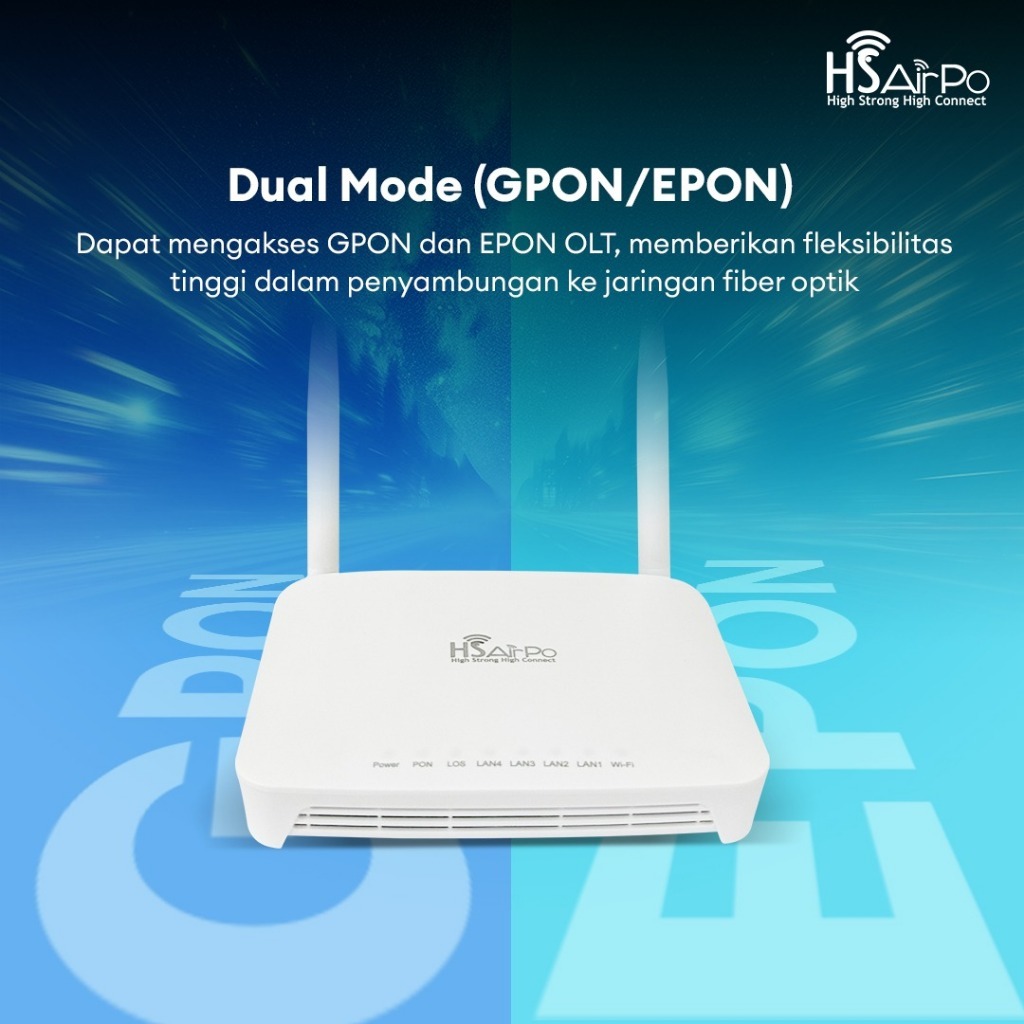 Jual Wireless XPON ONU – 300Mbps 2 Port Gigabit WiFi Stabil Cocok FTTH ...