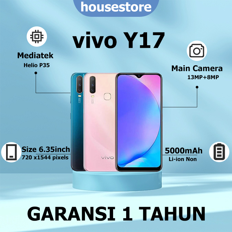 Jual VIVO Y17 HP Murah Cuci Gudang RAM 8+256GB Handphone Fast Charging Baterai 5000mAh Android ...