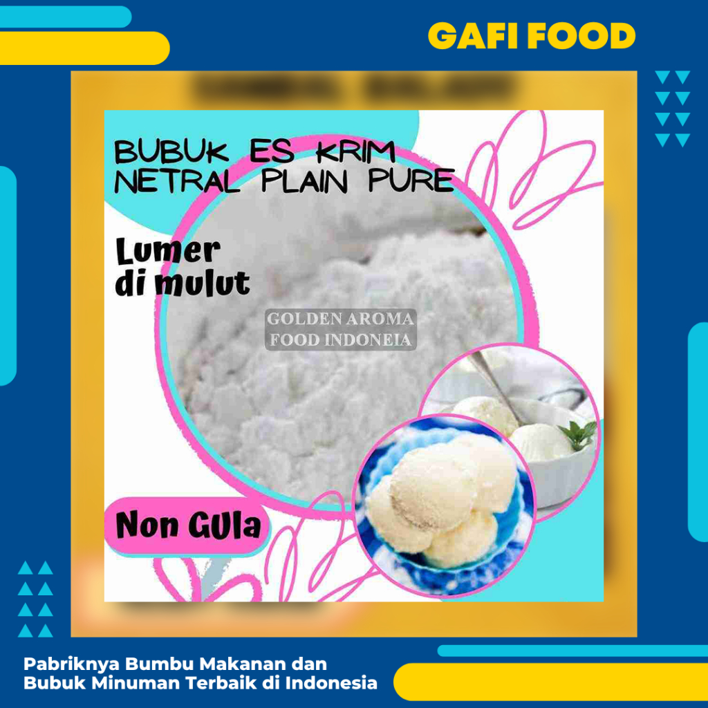 Jual Bubuk ES CREAM Netral Plain NON GULA 1 KG Premix Ice Cream NO ...