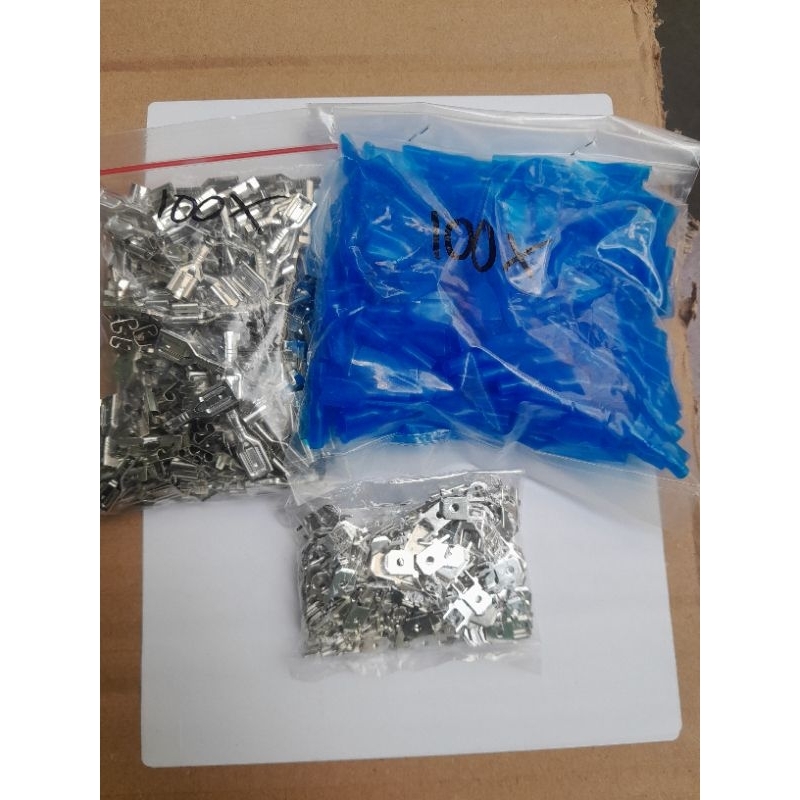 Jual 100 SET TERMINAL SKUN PIN PLAT RUBBER KARET SKUN PCB 6,3 | Shopee ...