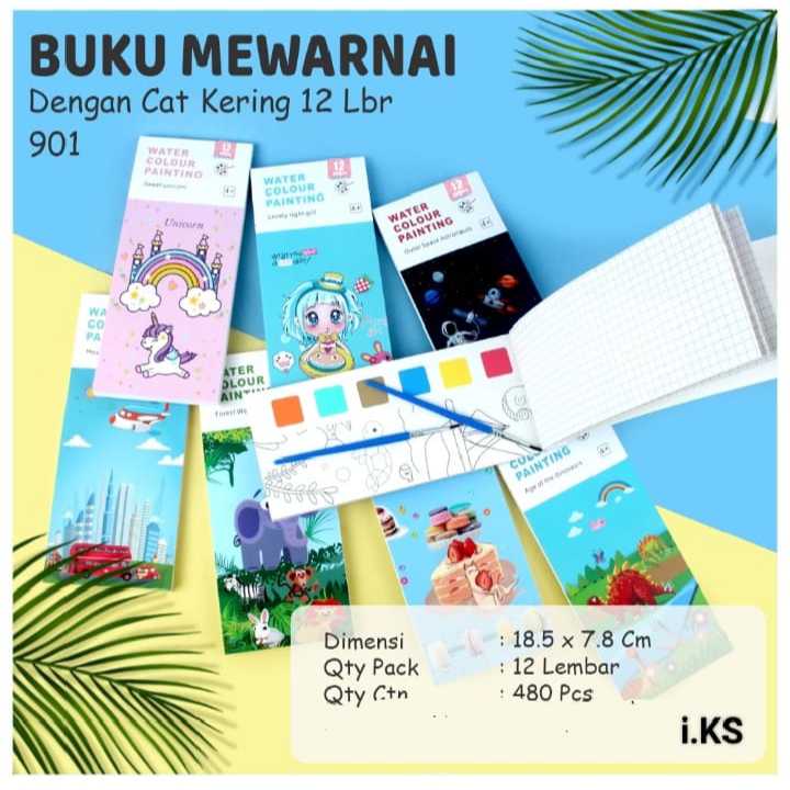 Jual Buku Cat Air / Buku Cat Mewarnai / Buku Mewarnai / Watercolor ...
