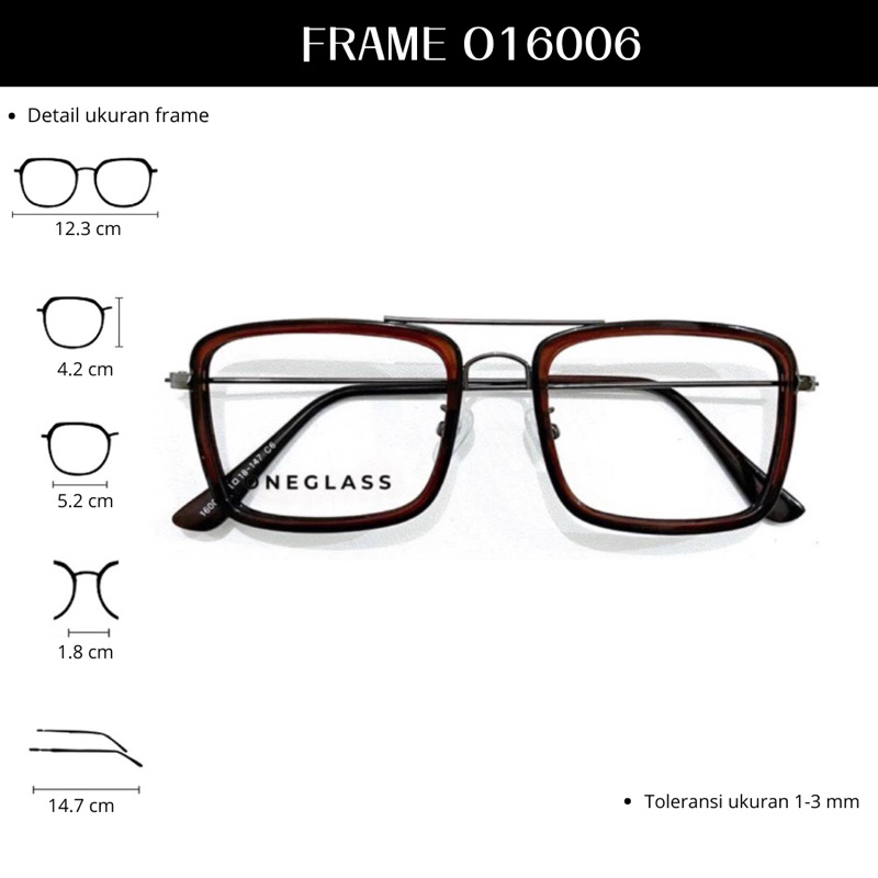 Jual 𝗢𝗻𝗲𝗴𝗹𝗮𝘀𝘀 - Frame Kacamata O16006 Kecil Unisex | Shopee Indonesia