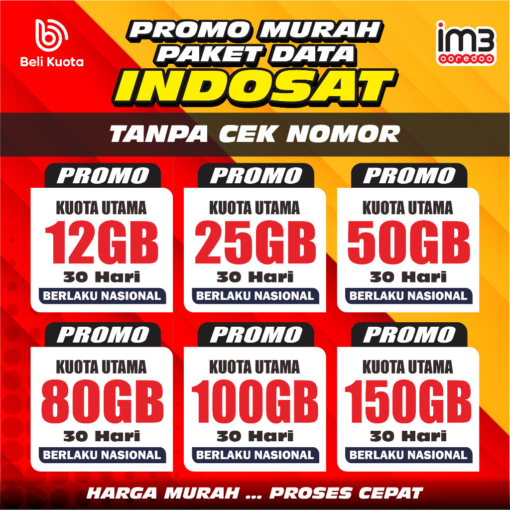 Jual (TANPA CEK NOMOR) PROSES CEPAT PAKET DATA INDOSAT KUOTA UNLIMITED ...