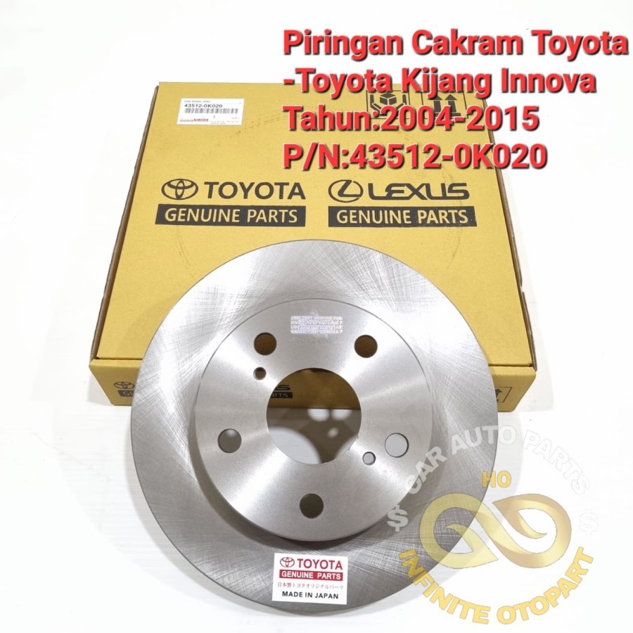Jual DISC BRAKE PIRINGAN CAKRAM INNOVA KIJANG 43512-OK020 | Shopee ...