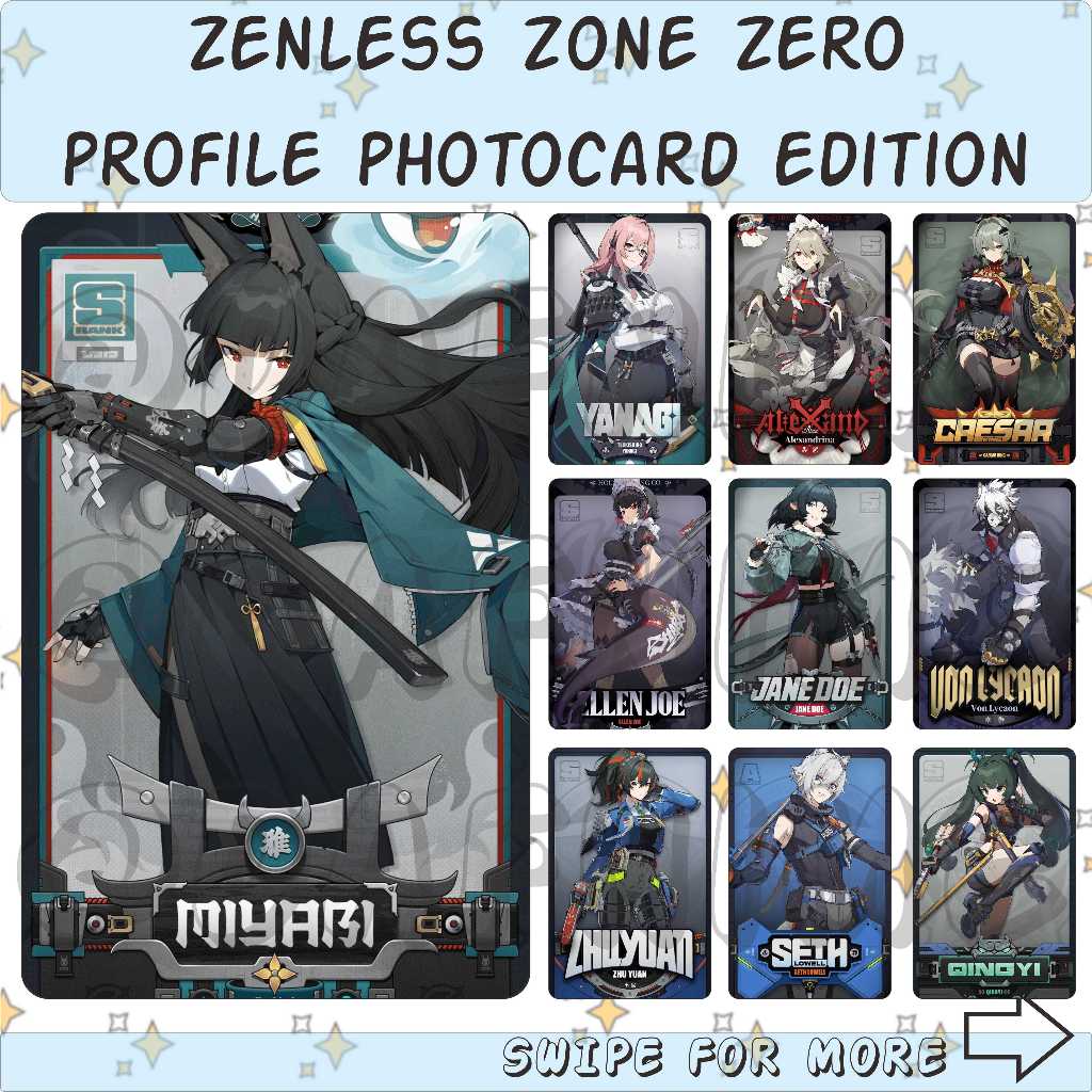 Jual ZENLESS ZONE ZERO PROFILE PHOTOCARD ANIME | Shopee Indonesia