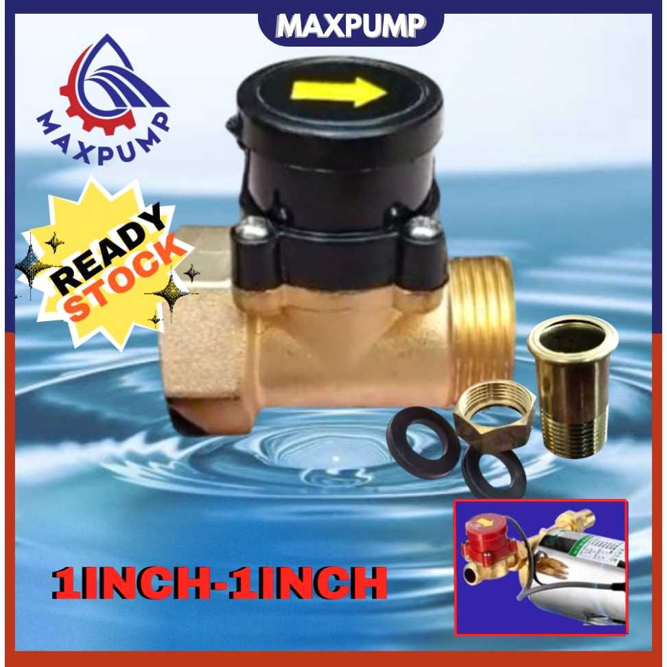 Jual MAXPUMP Water Flow Switch 1 Inch Saklar Otomatis Pompa Air Sensor ...