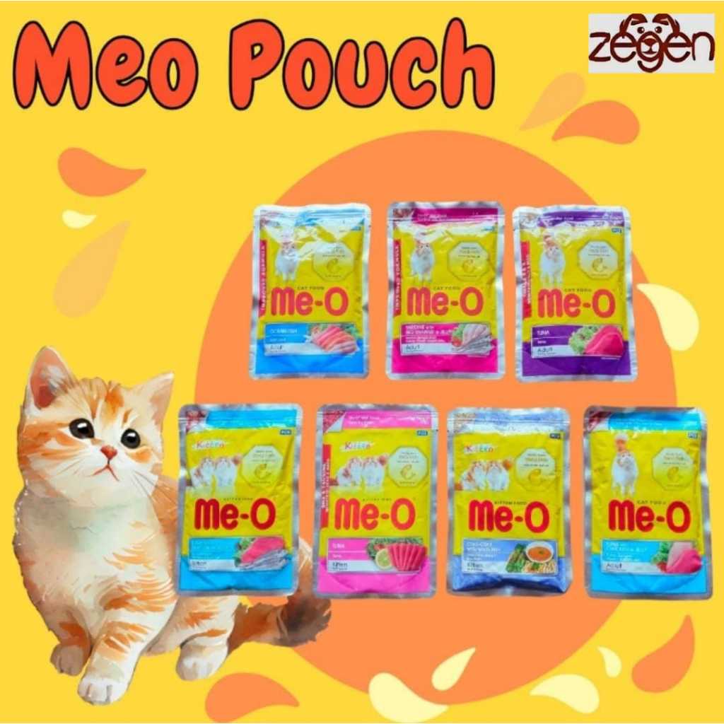 Jual MEO Makanan kucing Basah Cat Food Pouch Wetfood MEO Sachet 80 Gram ...