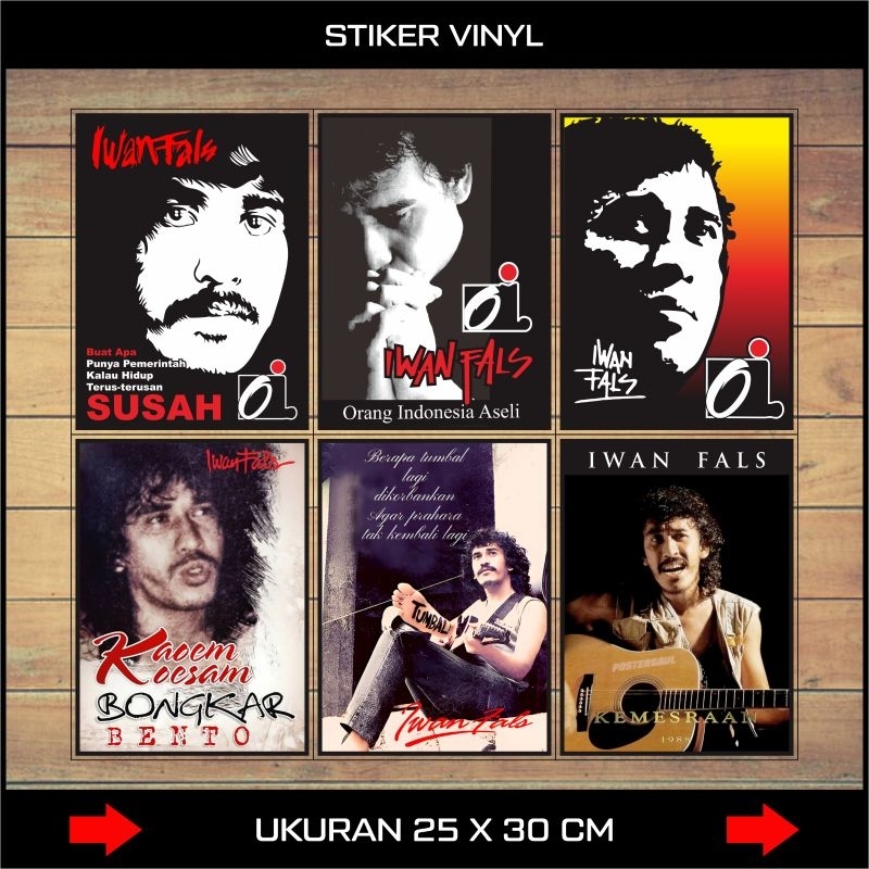 Jual Stiker Vinyl Motip Iwan Fals Ukuran Besar / Sticker Dasboard Motor ...