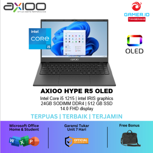 Jual Laptop Axioo Hype R5 OLED I5 1235 24GB 512GB Windows 11 14.0 Full ...