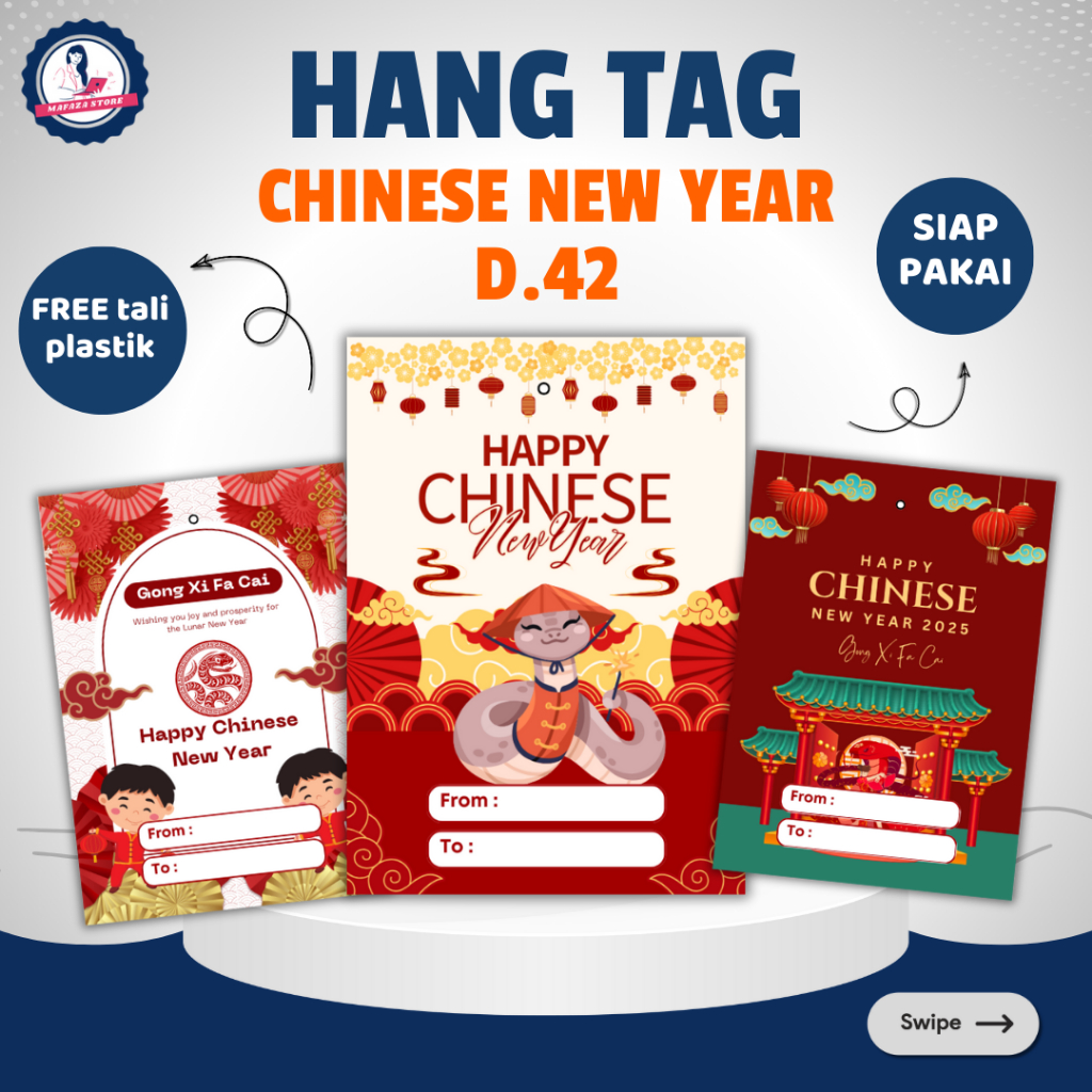 Jual Hang tag gong xi fa cai / Hang tag souvenir chinese new year / hangtag custom imlek tahun ...