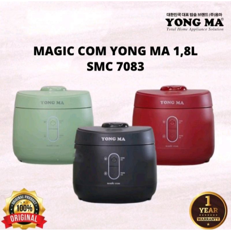 Jual Magic Com Yong Ma Smc7083 1,8 Liter / Rice Cooker Yongma Smc 7083 ...
