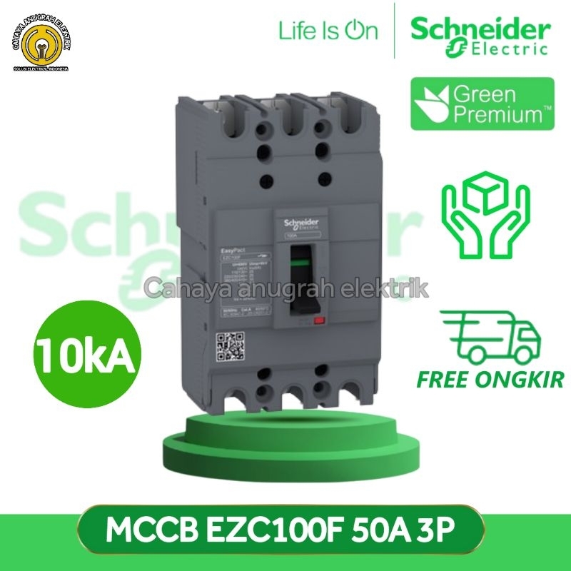 Jual mccb ezc100f Schneider 50A 3P NFB EZC100F 50A 3P 100% ORIGINAL | Shopee Indonesia