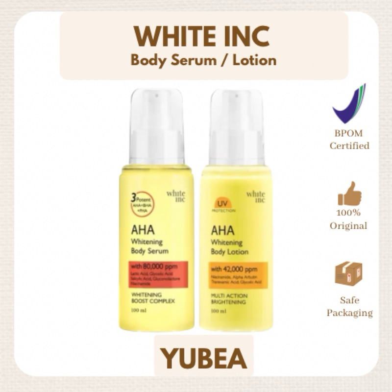 Jual WHITE INC AHA BODY SERUM & BODY LOTION TO WHITENING MOISTURISING ...