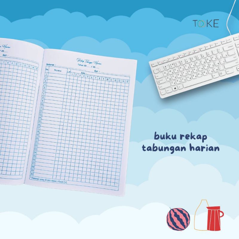 Jual TOOKE - Buku Rekap Tabungan Harian / Buku Rekap Tabungan Mingguan ...