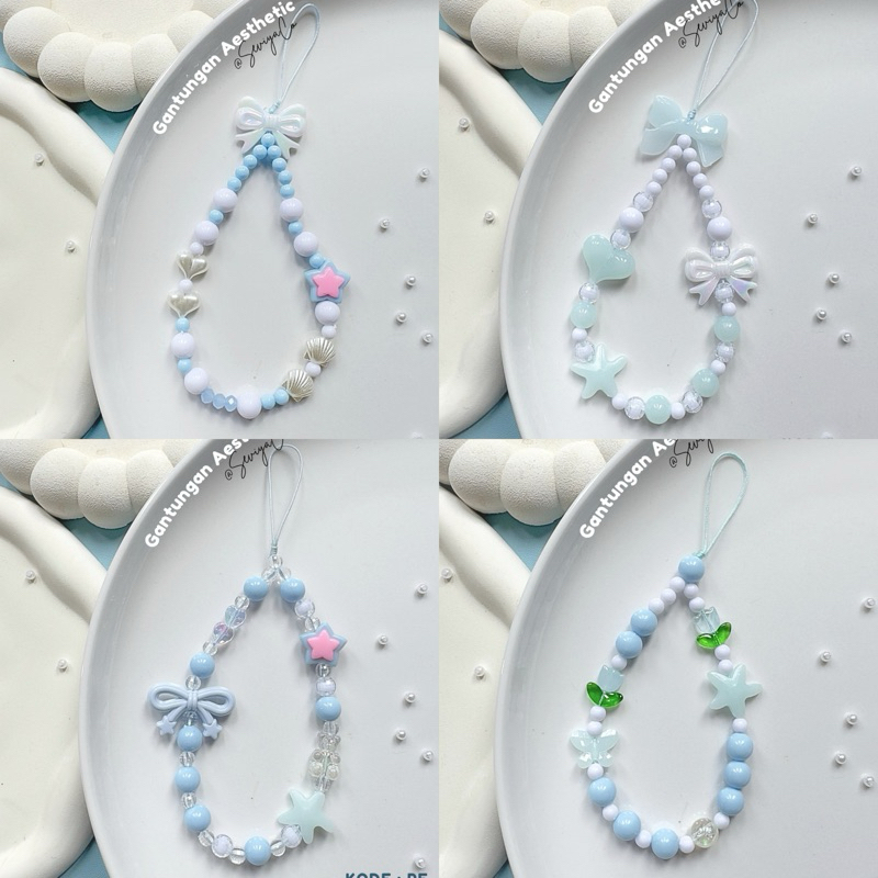 Jual Strap Hp aesthetic/gantungan Hp manik-manik mutiara/phone strap by ...