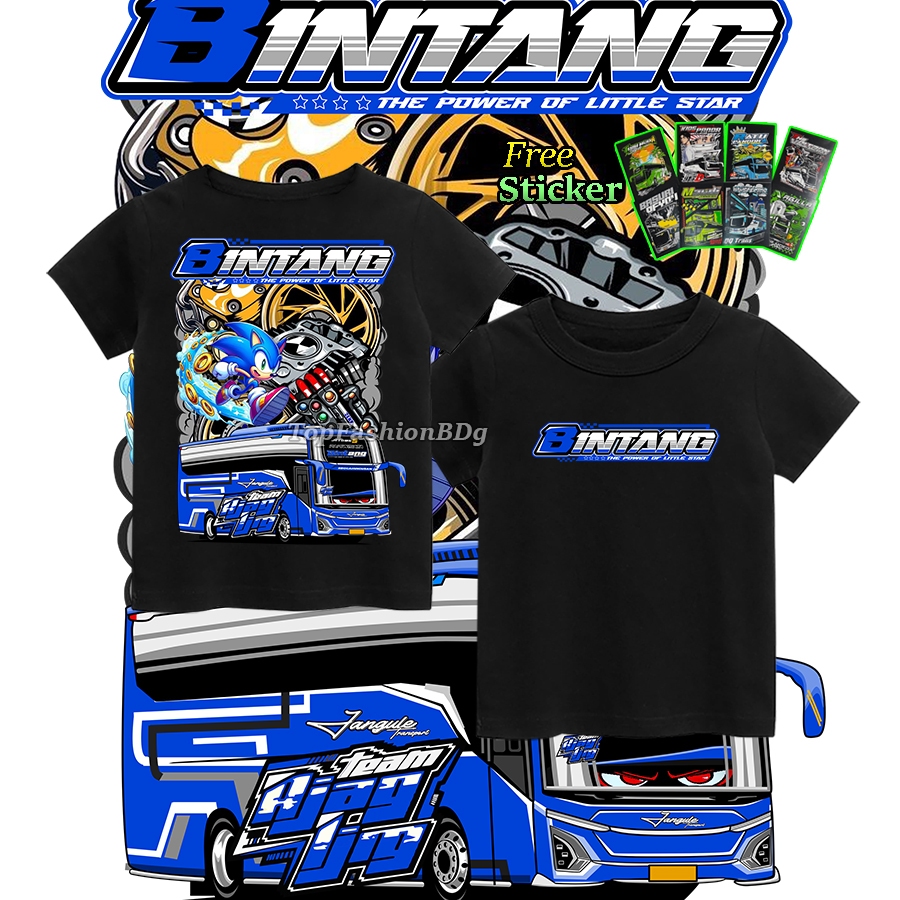 Jual Baju Anak Bus BINTANG NEW JETBUS 5 Vektor Bus Mania Depan Belakang ...