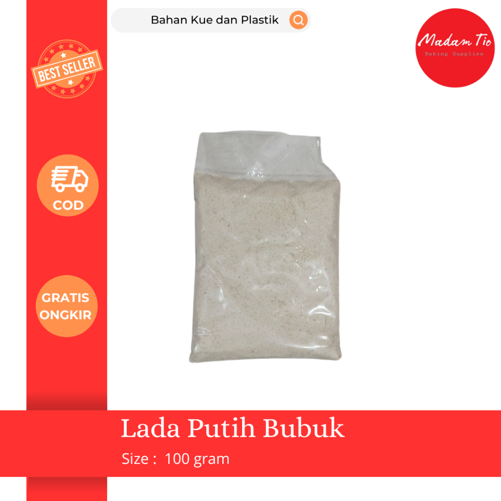 Jual Lada Putih Bubuk 100gr 1 pcs | Shopee Indonesia