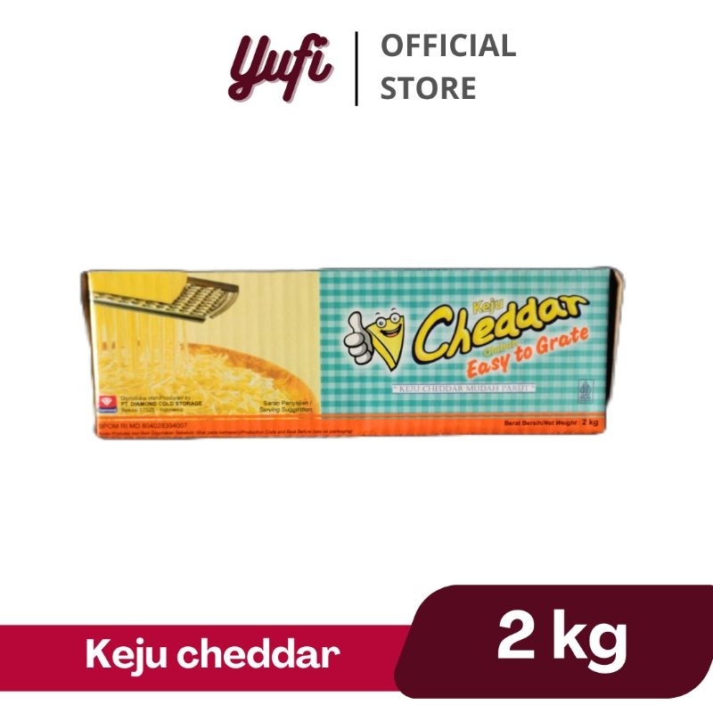 Jual Keju Cheddar Diamond 2 kg easy to grate | Shopee Indonesia