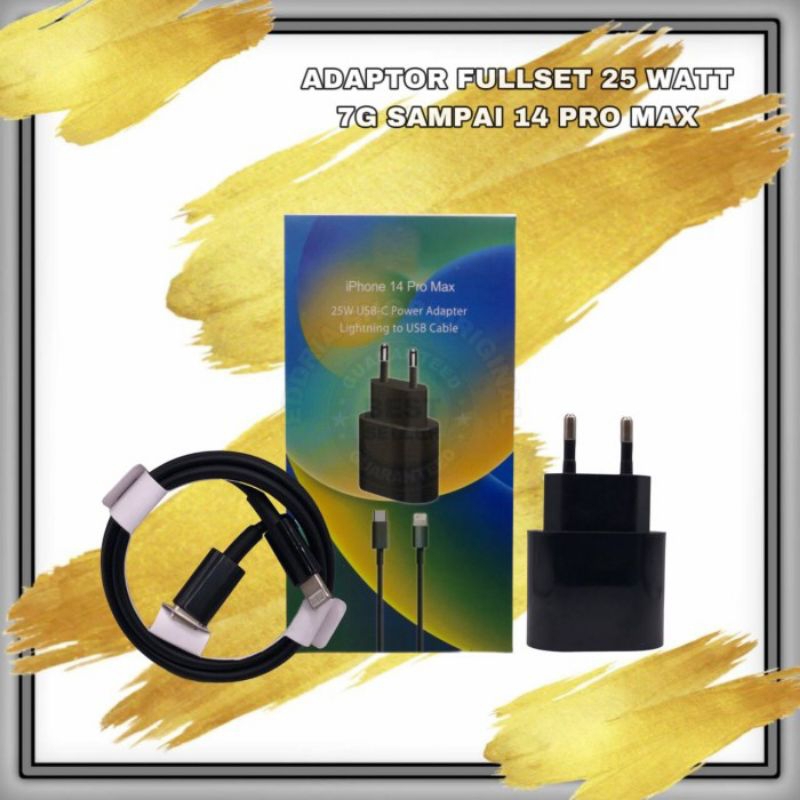 Jual TERMINAL CAS IPHONE 7 SAMPAI IPHONE 14 PROMAX 25W HITAM PACK HIJAU ...