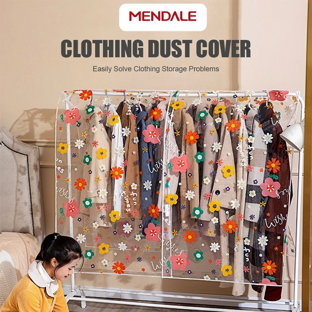 Jual Mendale Cover Pelindung Baju Pakaian Anti Debu Motif Bunga ...
